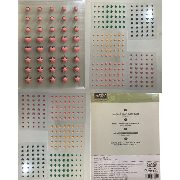 Stampin' Up! | Office | 40 Embellishments 5 Colors 2 Size Disc Hearts ...